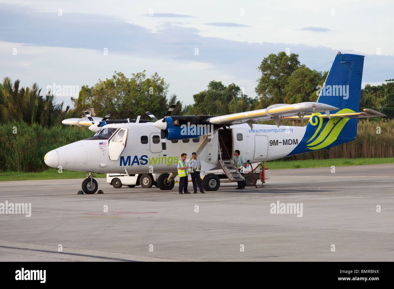MAS wings aircraft, Kota Kinabalu airport, Malaysia Stock Photo - Alamy