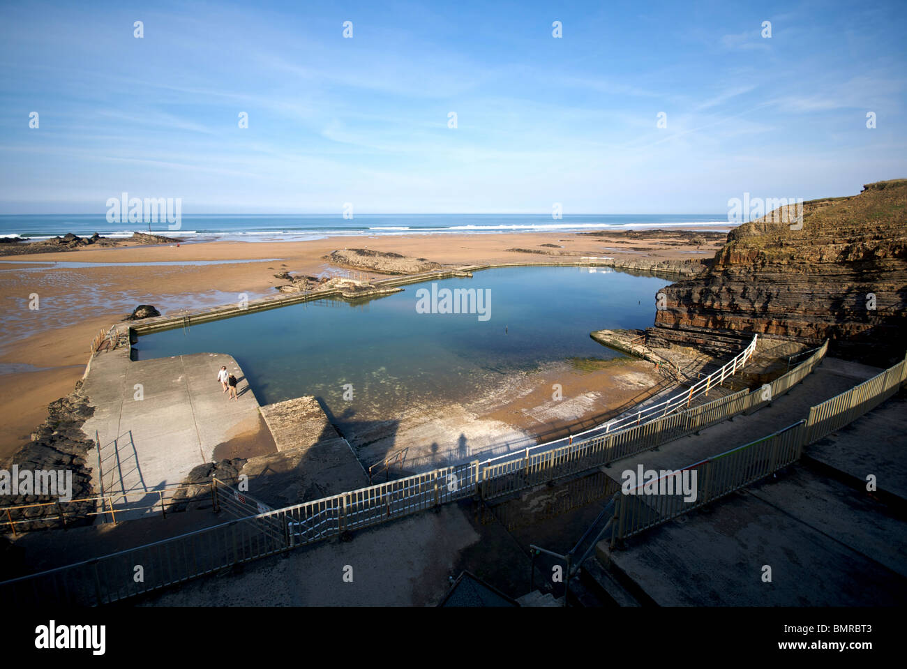Bude Cornwall UK Sea Water Pool Beach Stock Photo - Alamy