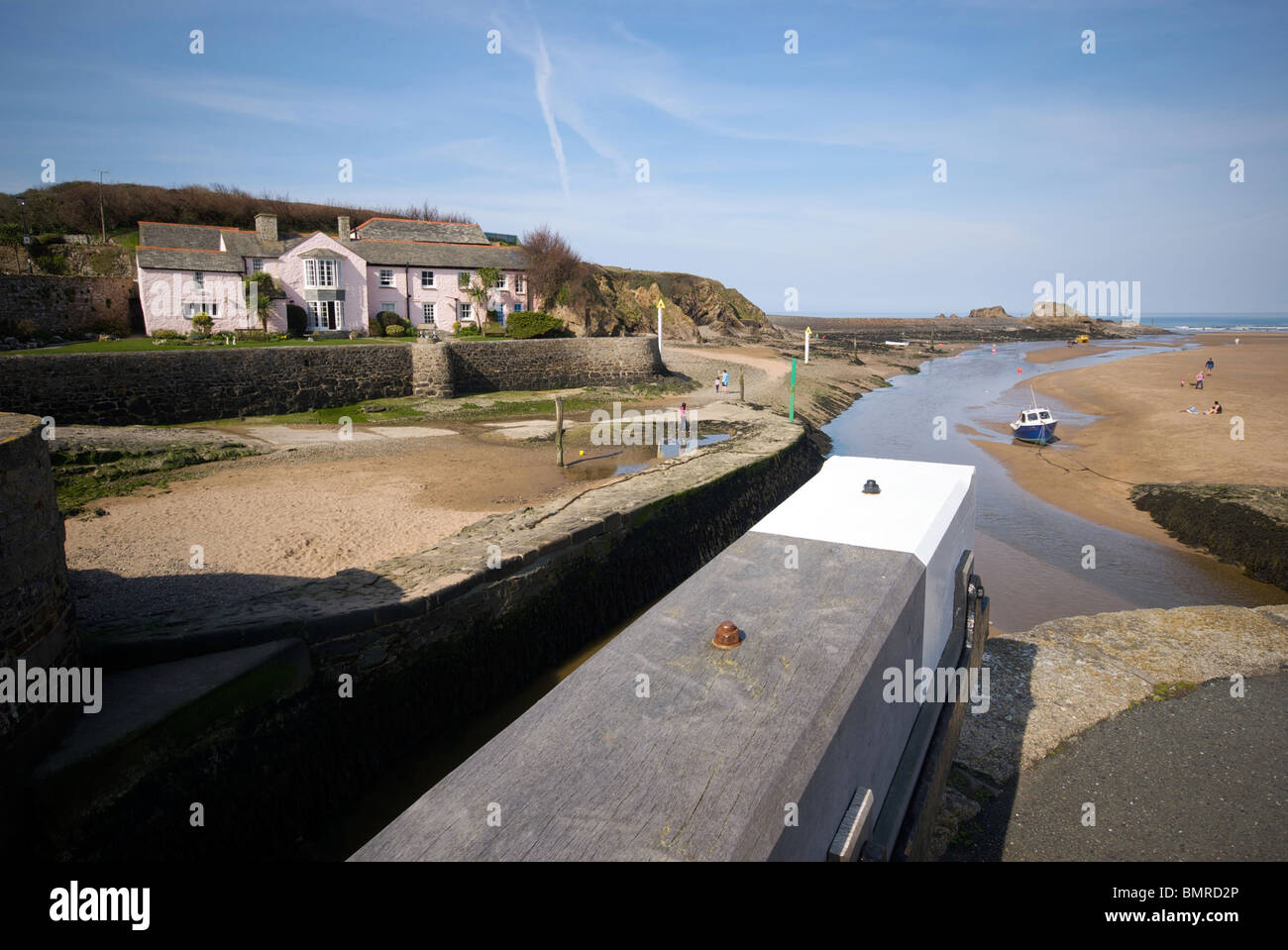Bude Cornwall UK Canal Sea Lock Beach Stock Photo - Alamy