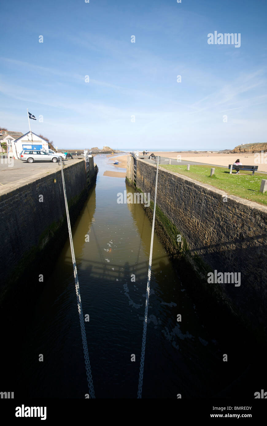 Bude Cornwall UK Canal Sea Lock Stock Photo - Alamy