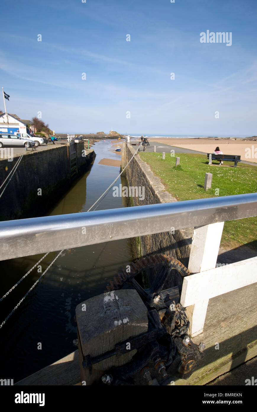 Bude Cornwall UK Canal Sea Lock Stock Photo - Alamy