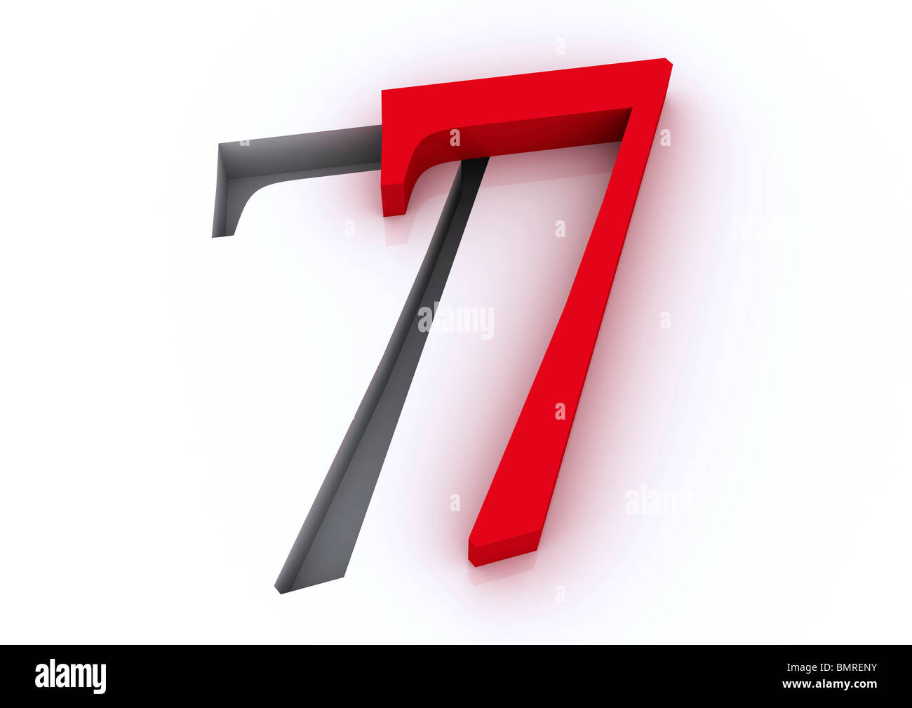 red number seven 7 Stock Photo - Alamy