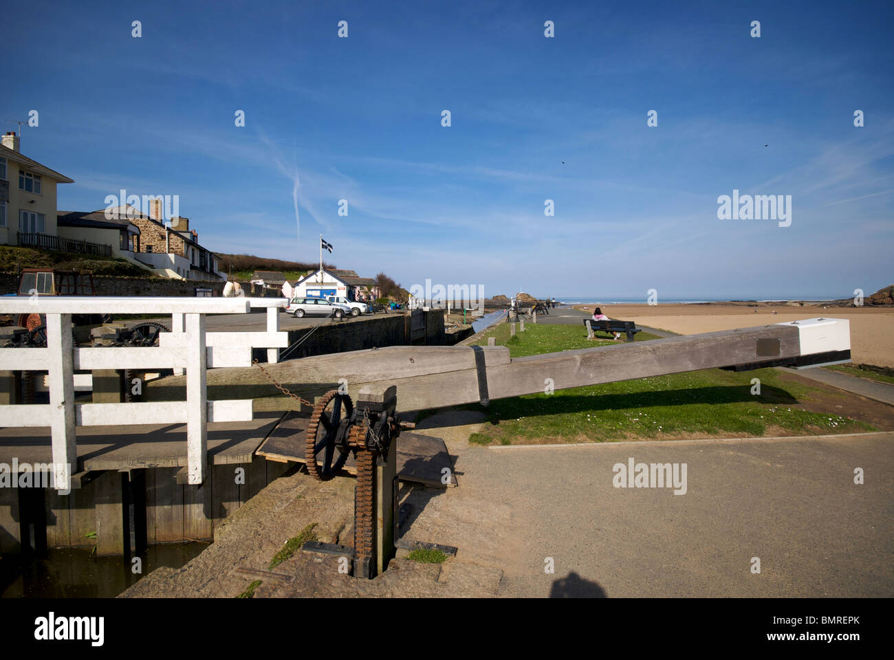 Bude Cornwall UK Canal Sea Lock Stock Photo - Alamy