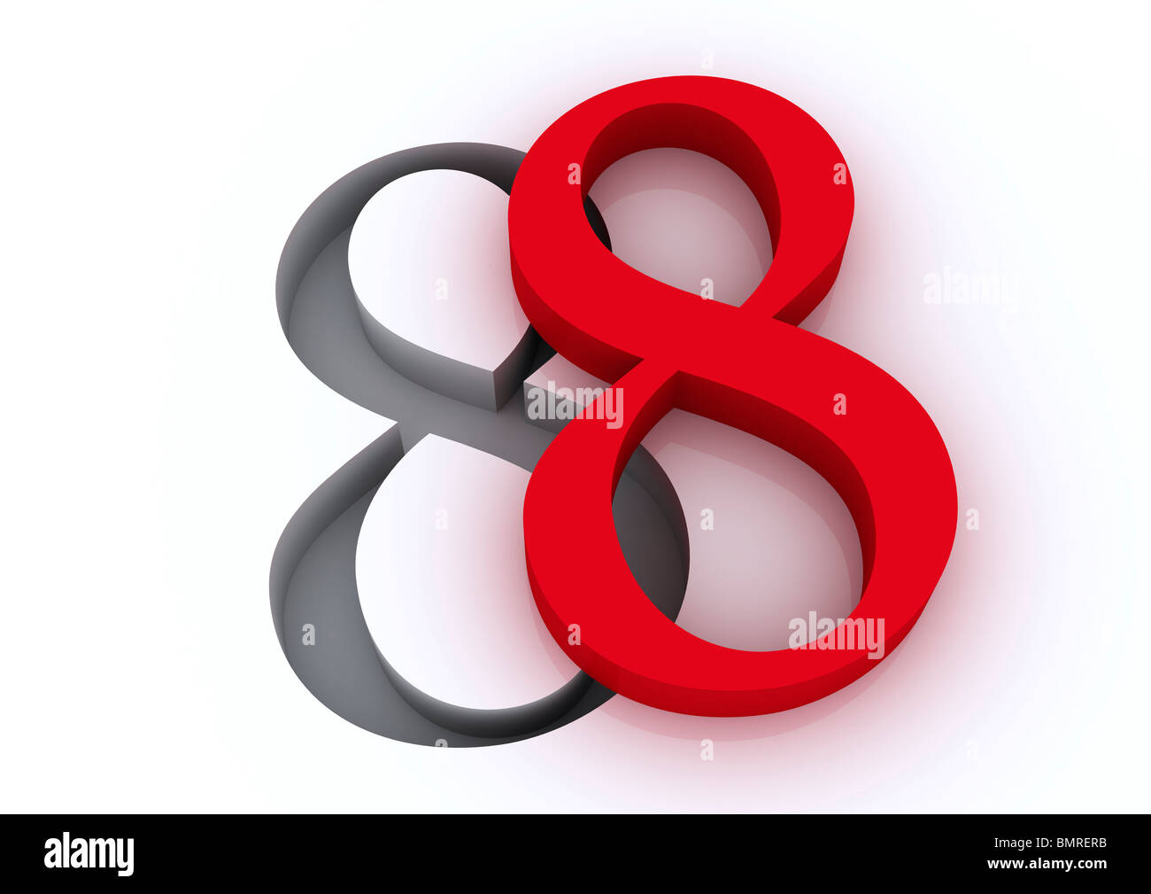 red number eight 8 Stock Photo - Alamy