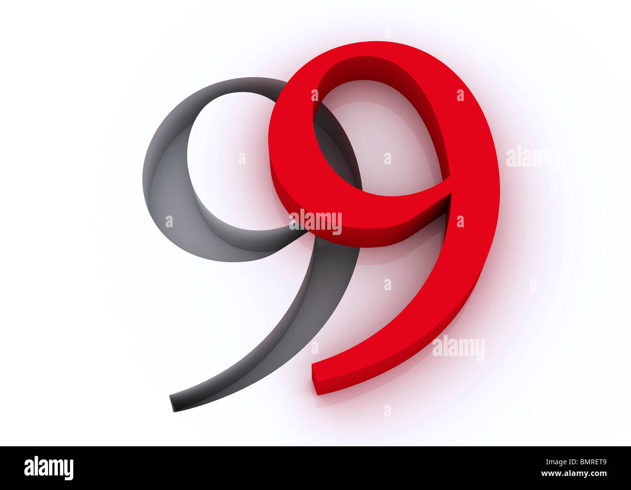 red number nine 9 Stock Photo - Alamy