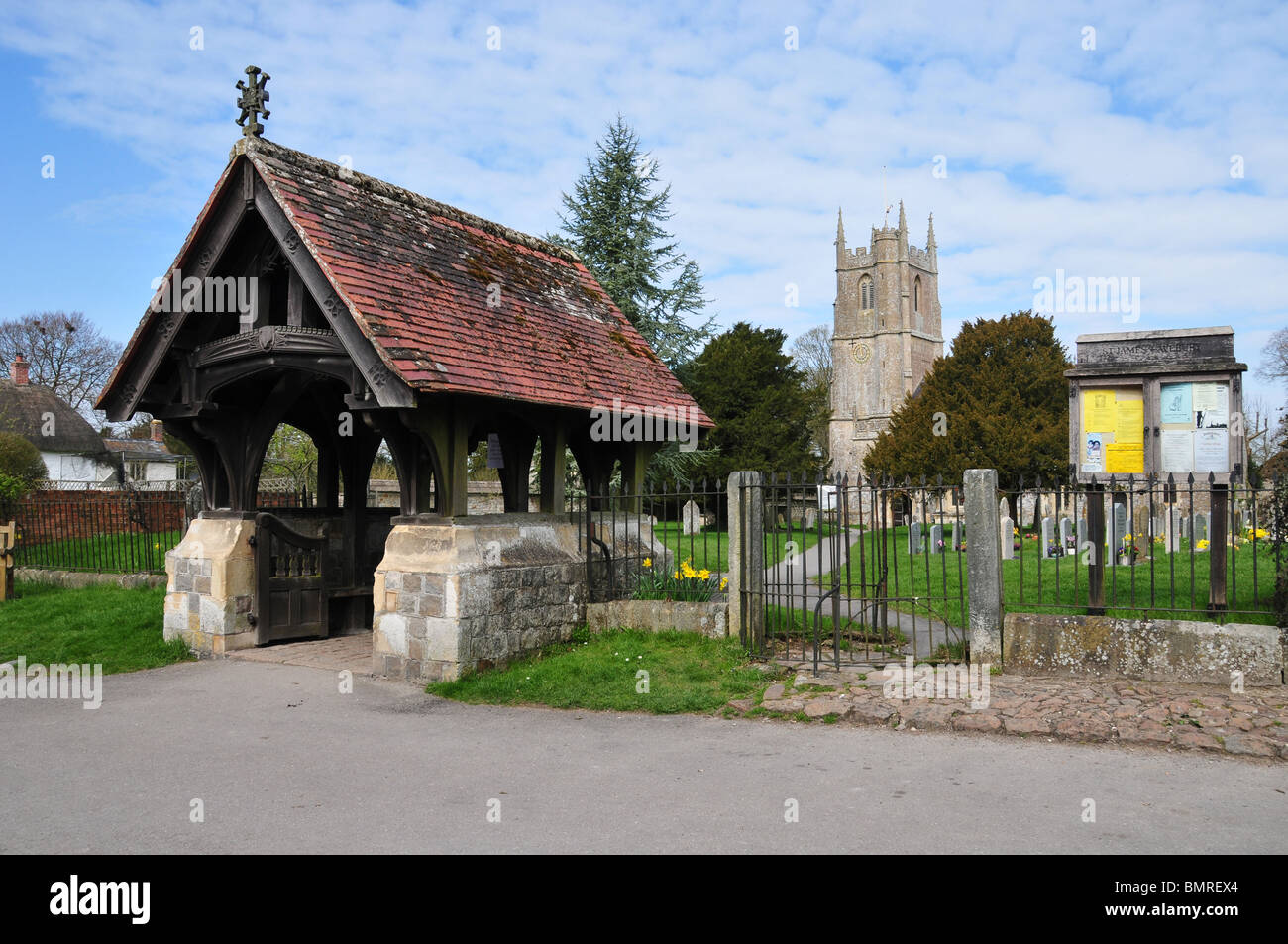 Lych Gate, and St James Church, Avebury, Wiltshire Stock Photo - Alamy