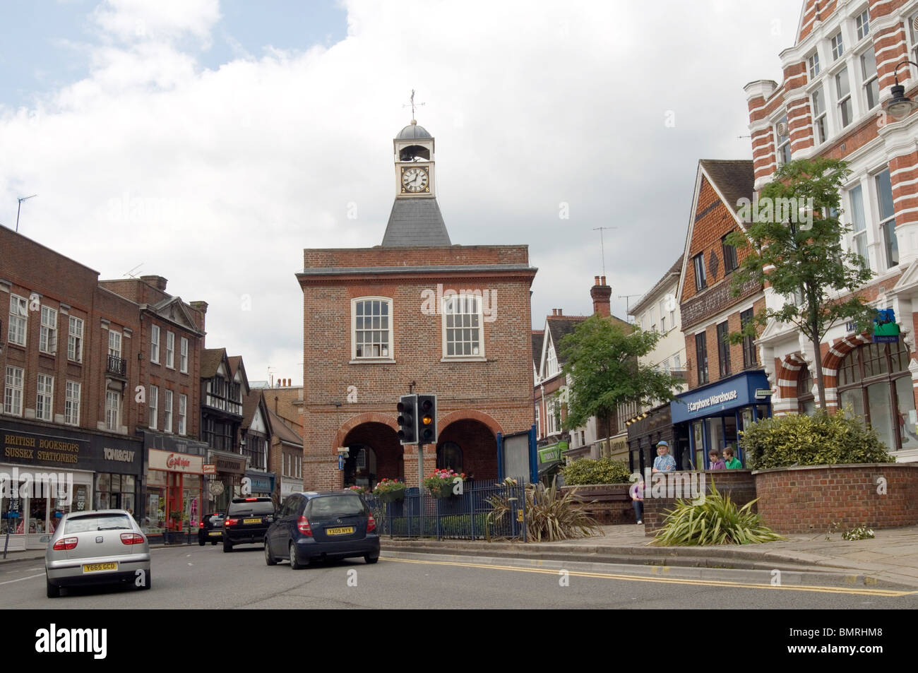 reigate high street surrey uk town center main road shops shoppers ...