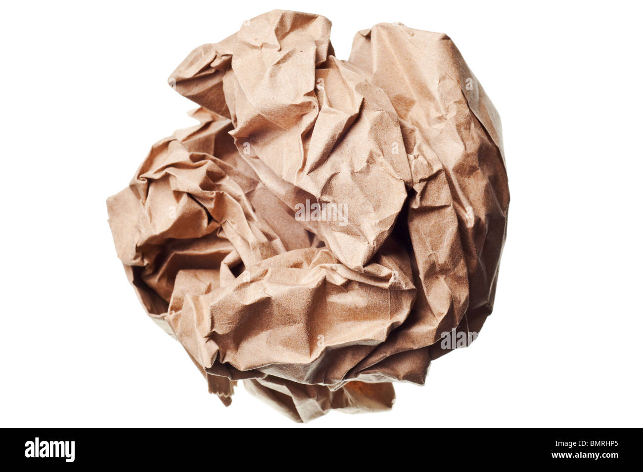 crumpled paper ball isolated on a white background Stock Photo - Alamy