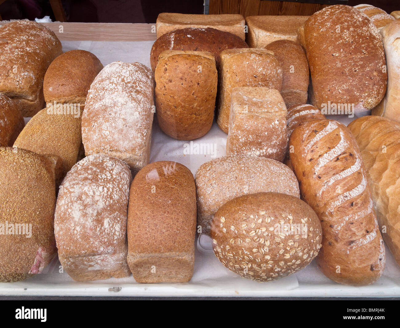 Nadmade bread in a bakery Stock Photo - Alamy