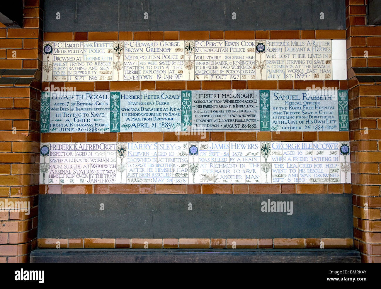 Postmans Park Plaque High Resolution Stock Photography and Images - Alamy