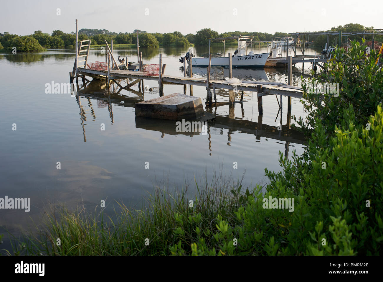 Dock, Cedar Key, Florida Stock Photo - Alamy