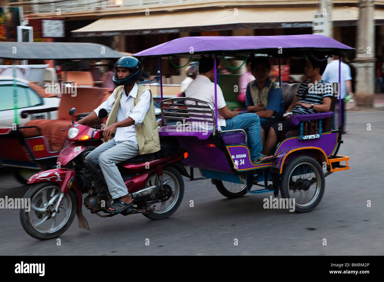 Rickshaw taxi in Siem Reap, Cambodia Stock Photo - Alamy