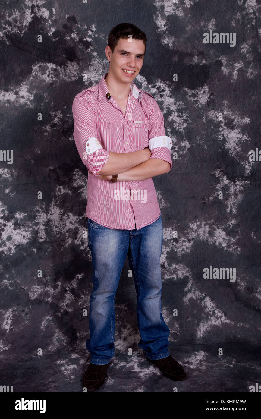 an young casual man, full body picture Stock Photo - Alamy