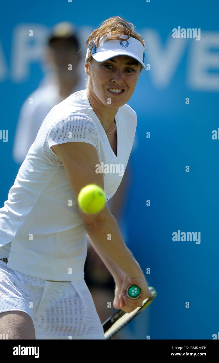 Martina Hingis in action at the Liverpool International Tennis ...