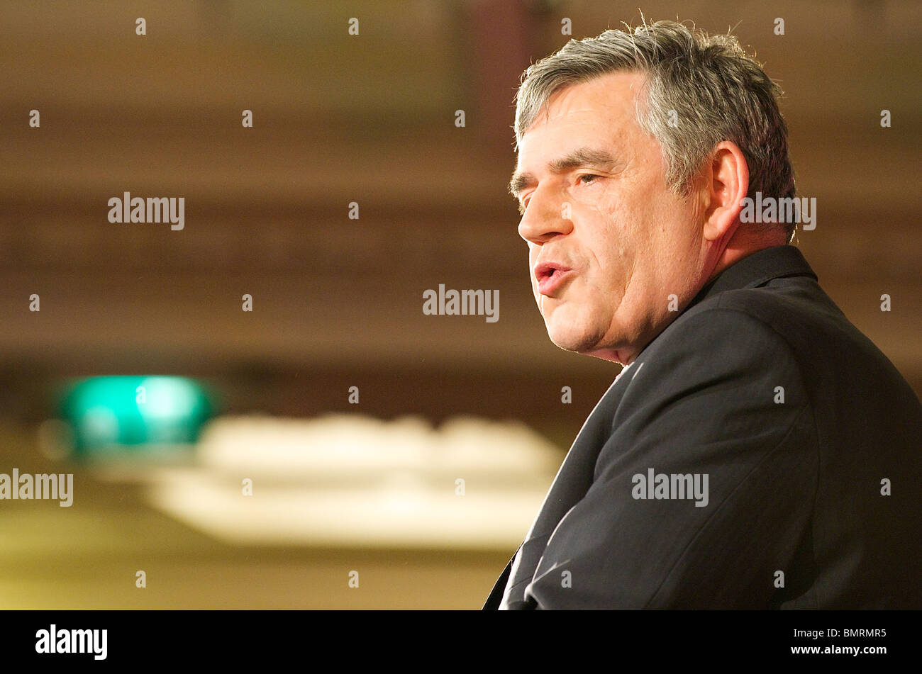 Gordon Brown in the Citizens UK General Election Assembly confrence, at ...