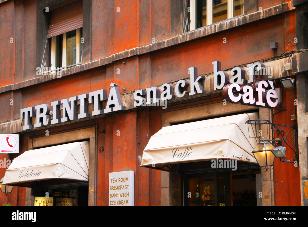 Trinita snack bar, Rome, Italy Stock Photo - Alamy