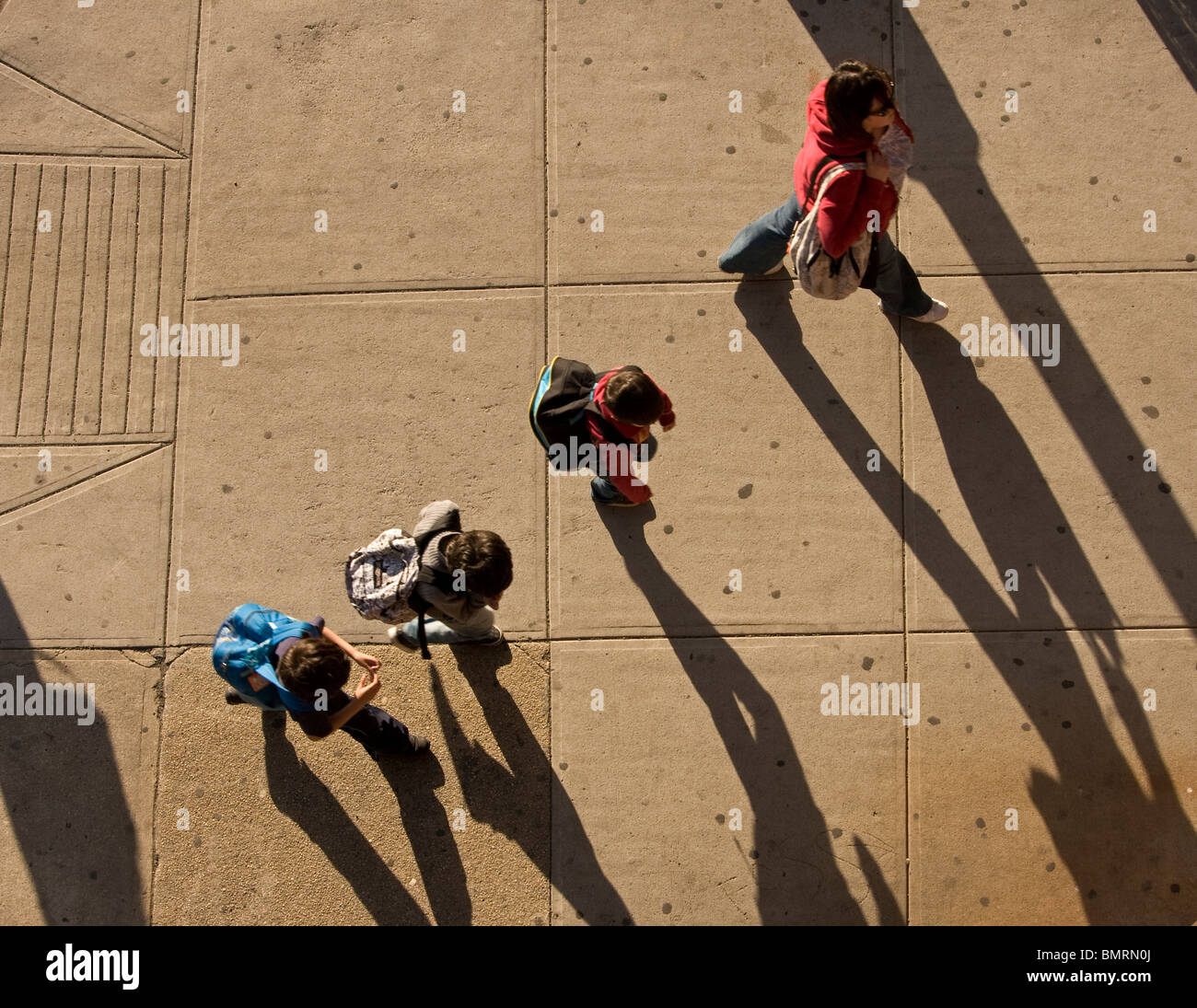 Birds eye view people walking hi-res stock photography and images - Alamy