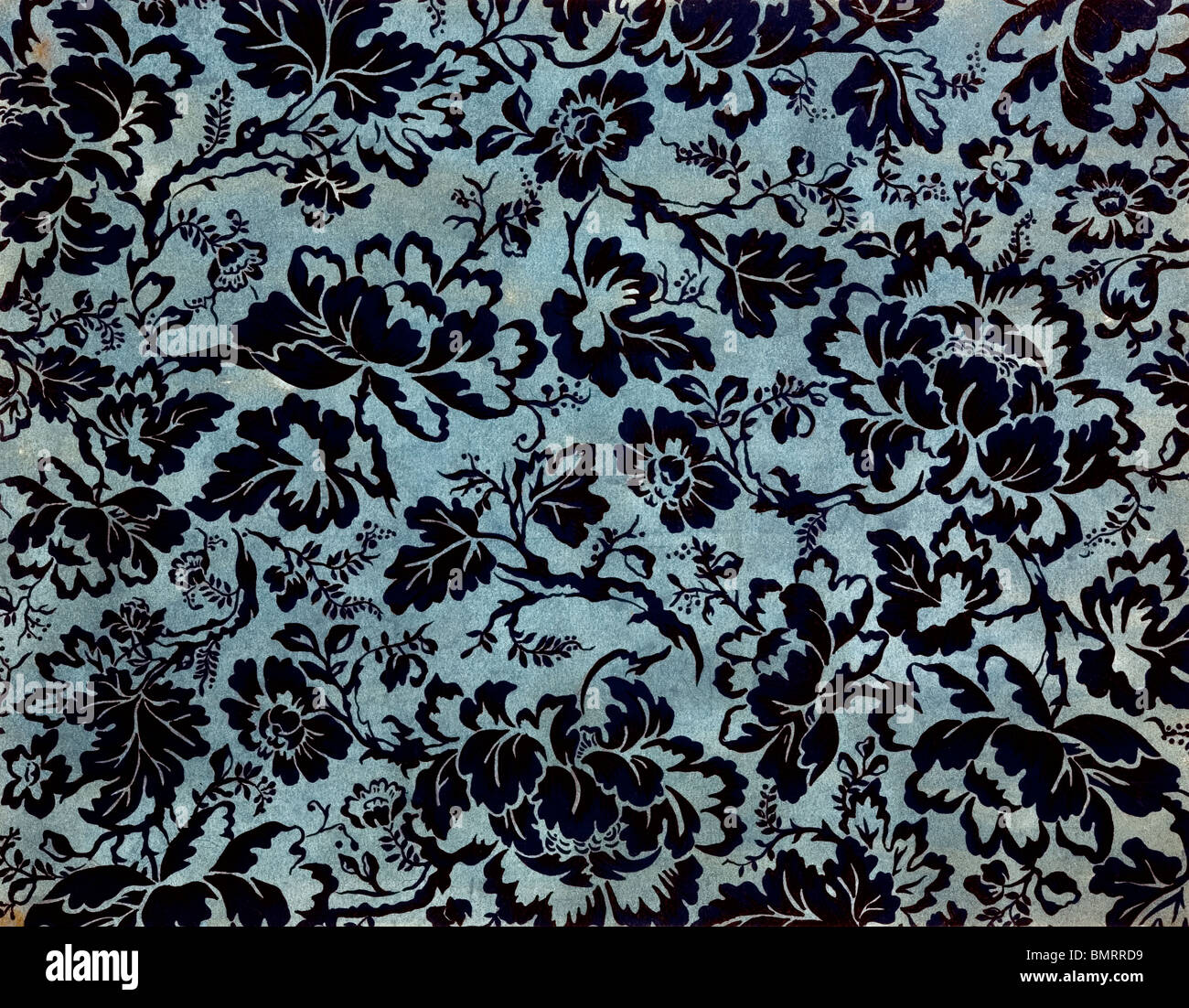Indigo wallpaper design - photograph of painting (property released ...