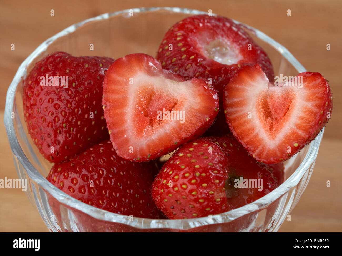 bowl of fresh strawberries in the uk Stock Photo - Alamy