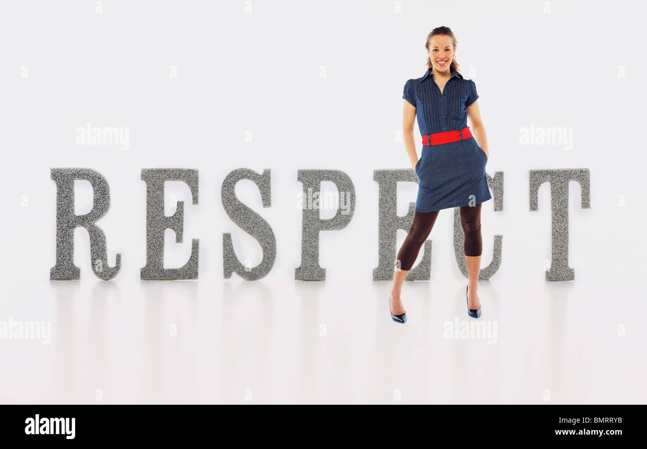 A Woman With Respect Stock Photo - Alamy