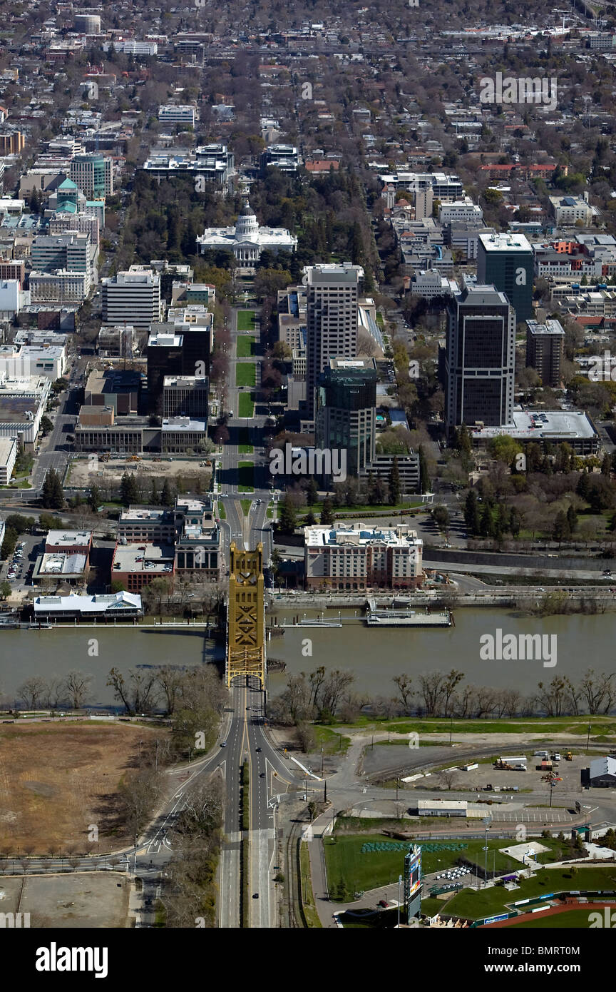 aerial view above Sacramento California USA Stock Photo - Alamy