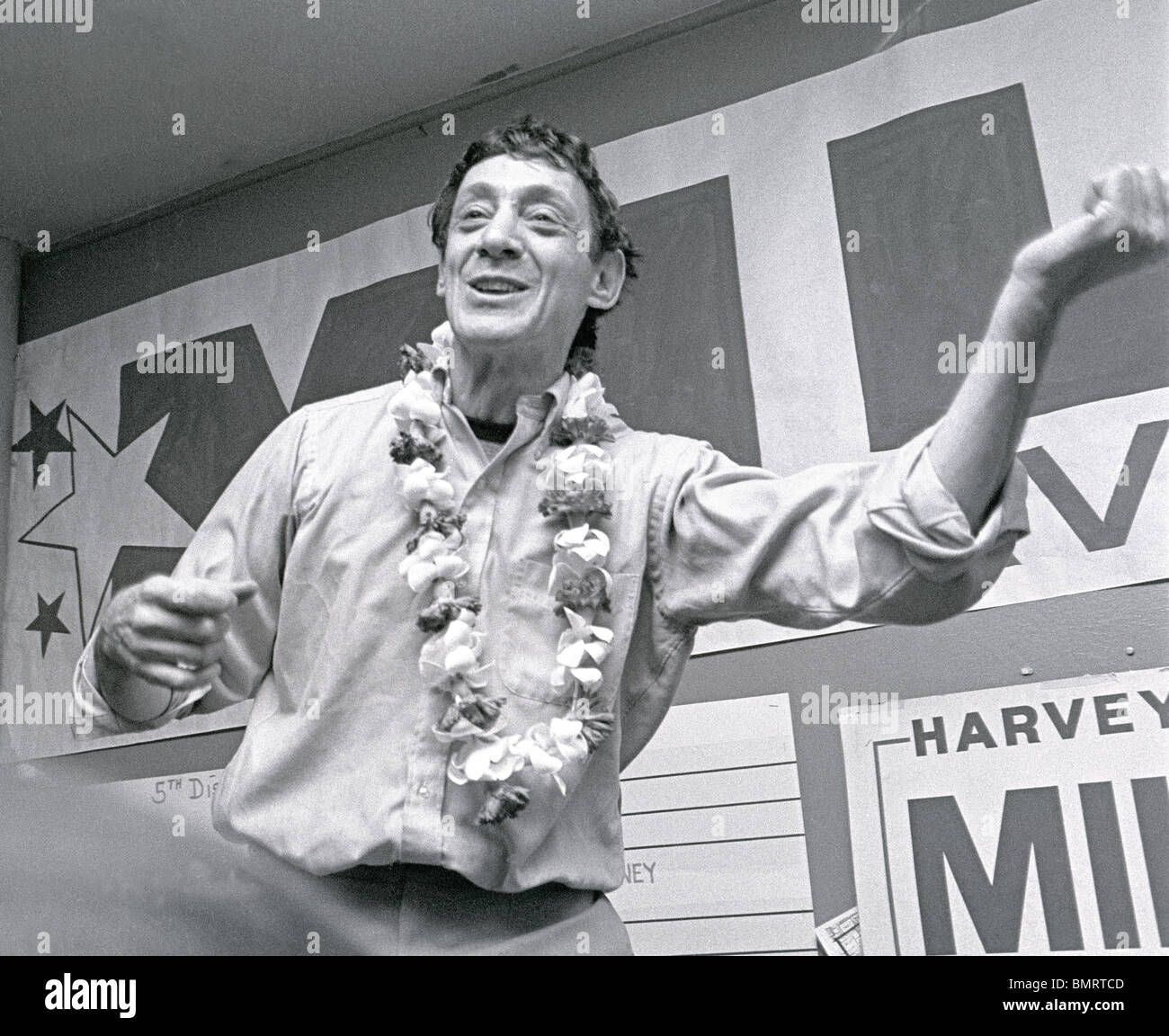 Harvey Milk, celebrates his election victory as a San Francisco ...