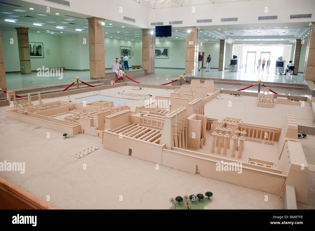 A scale model of the Temple of Karnak, in the modern entrance hall ...
