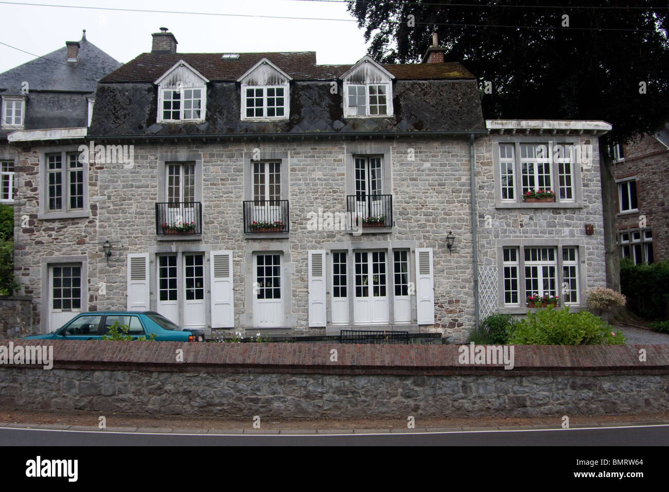 large detached house skylights balcony extension Stock Photo - Alamy