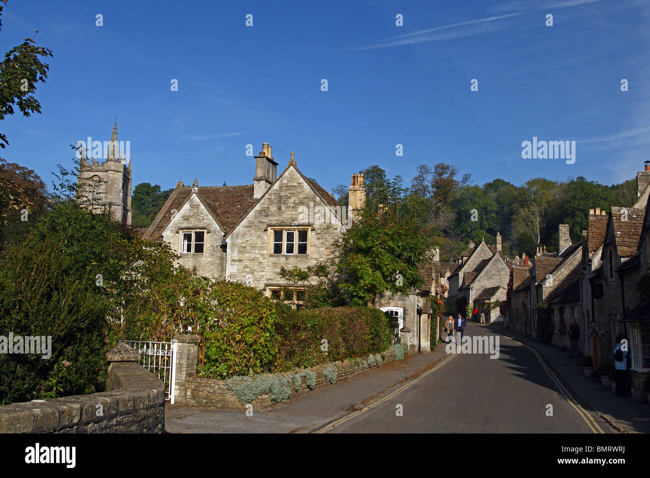 Church river castle combe hi-res stock photography and images - Alamy