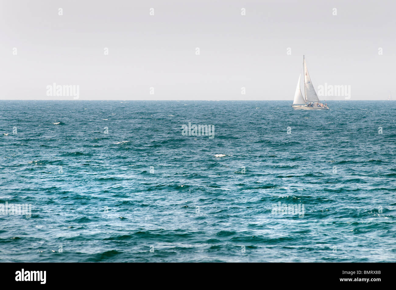 Sail boat on the sea Stock Photo - Alamy