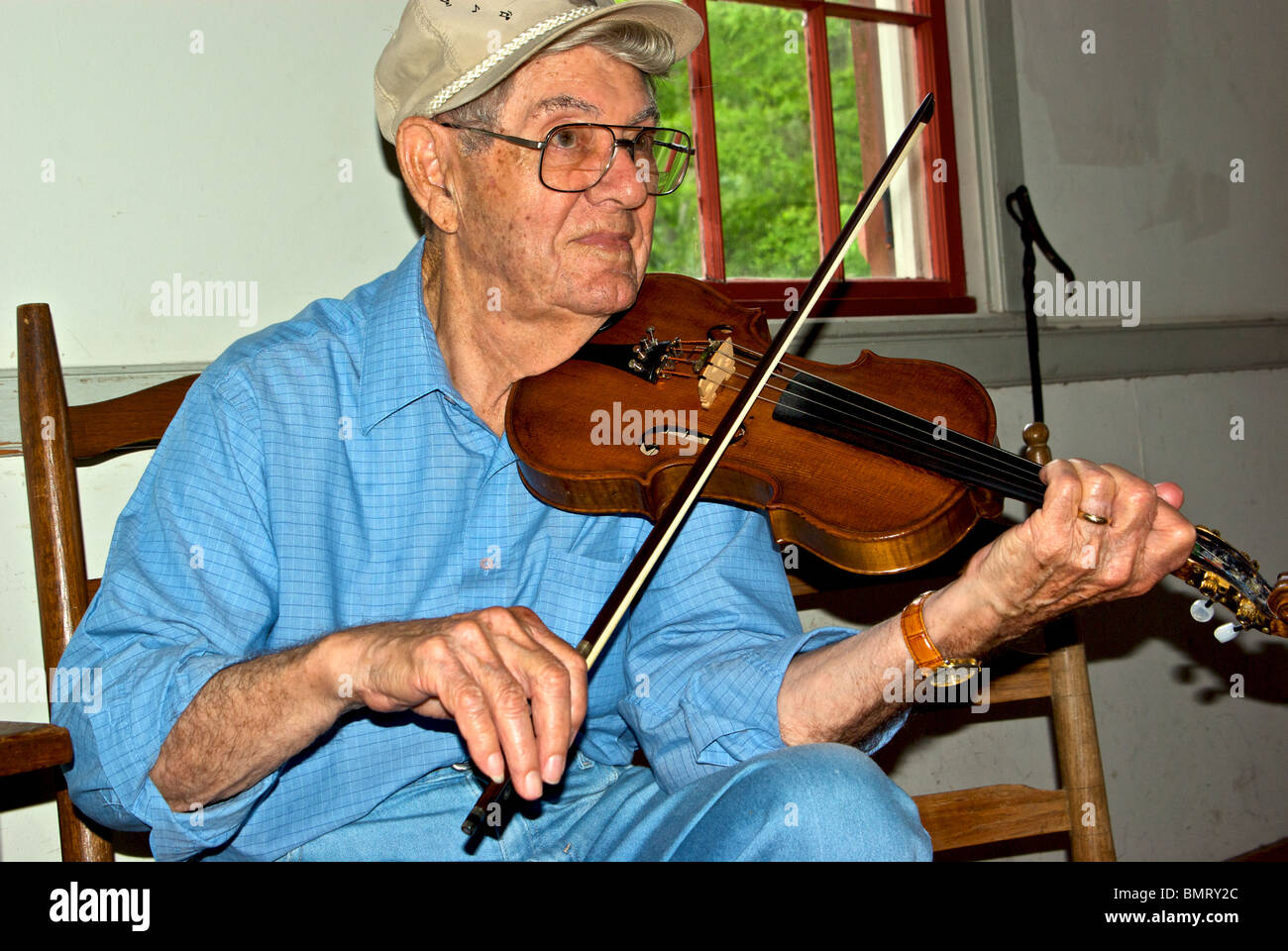 Cajun music fiddler Merlin Fontenot at Vermilionville Cajun Creole ...