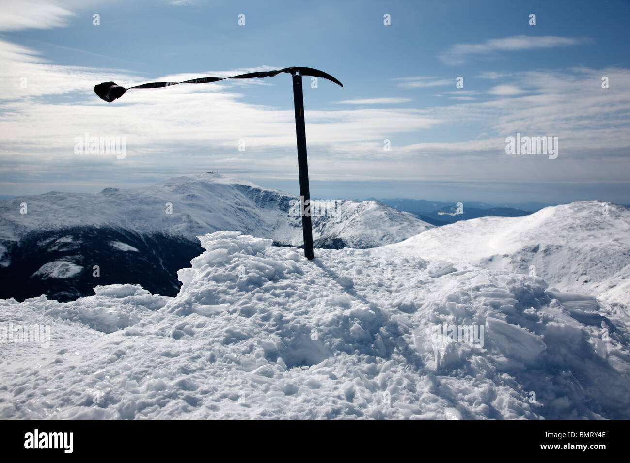 The summit of Mount Adams during the winter months in the White ...