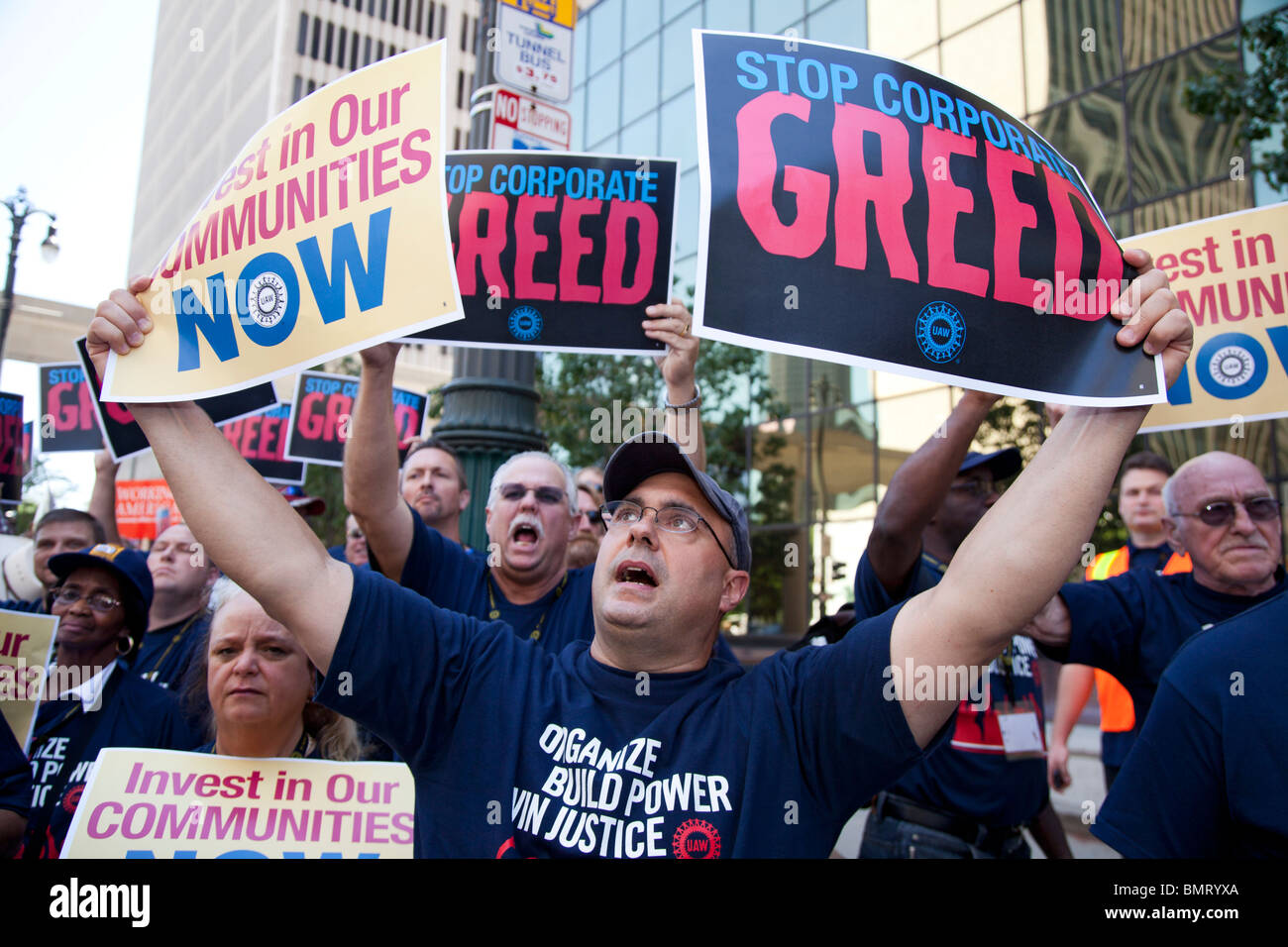 Corporate greed street workers hi-res stock photography and images - Alamy