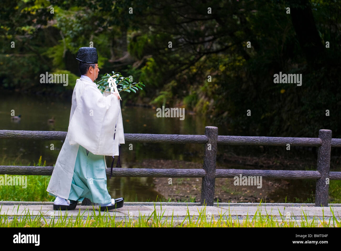 Kyoto, OCT 25: a participants on the rice harvest ceremony held on ...
