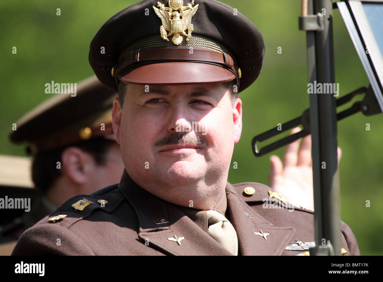 Officer riding in a jeep Stock Photo - Alamy