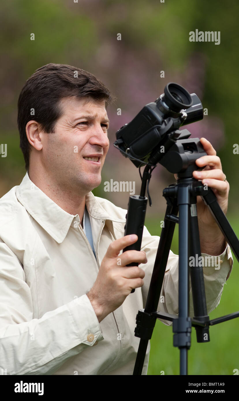Camcorder filming tourist hi-res stock photography and images - Alamy