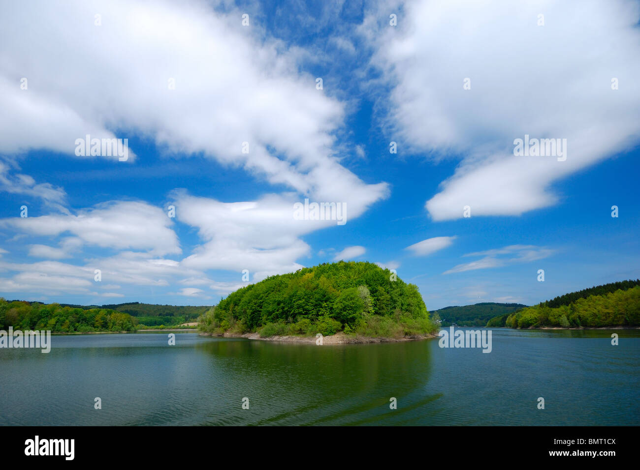 View at the lakeshore from the boat Stock Photo - Alamy