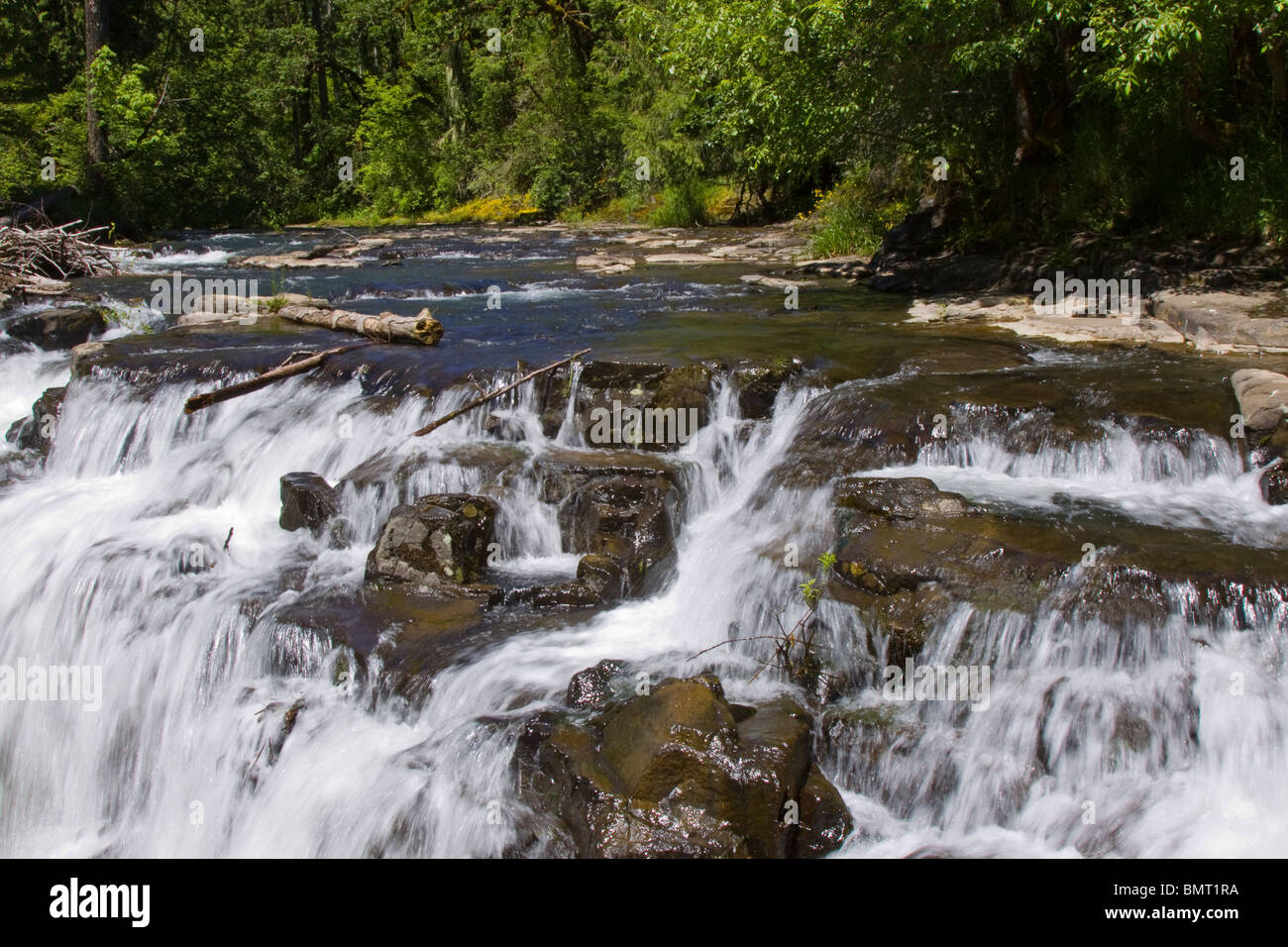 River waterfall in Oregon USA Stock Photo - Alamy