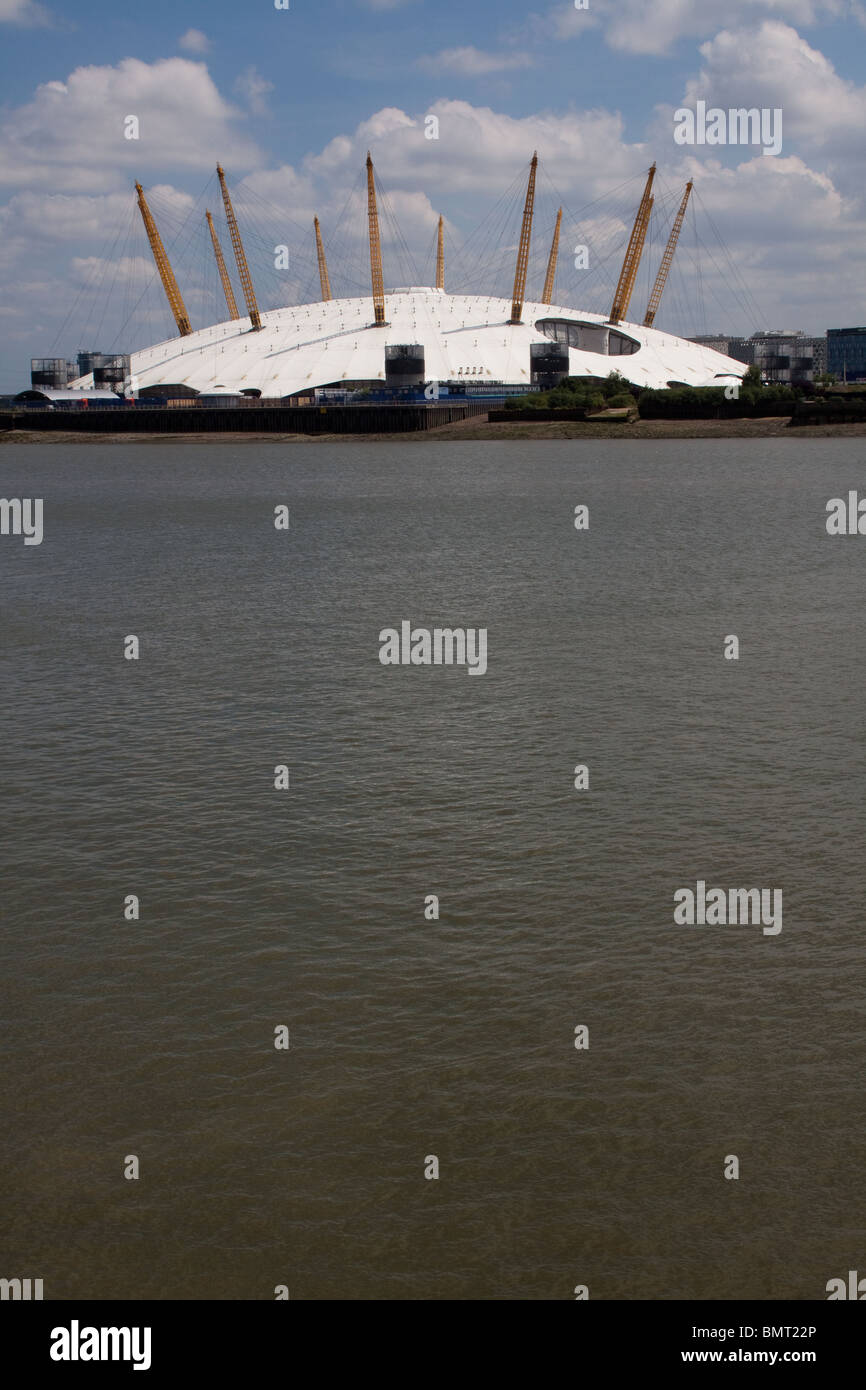 The O2 Arena (Millennium Dome) overlooking the River Thames Stock Photo ...