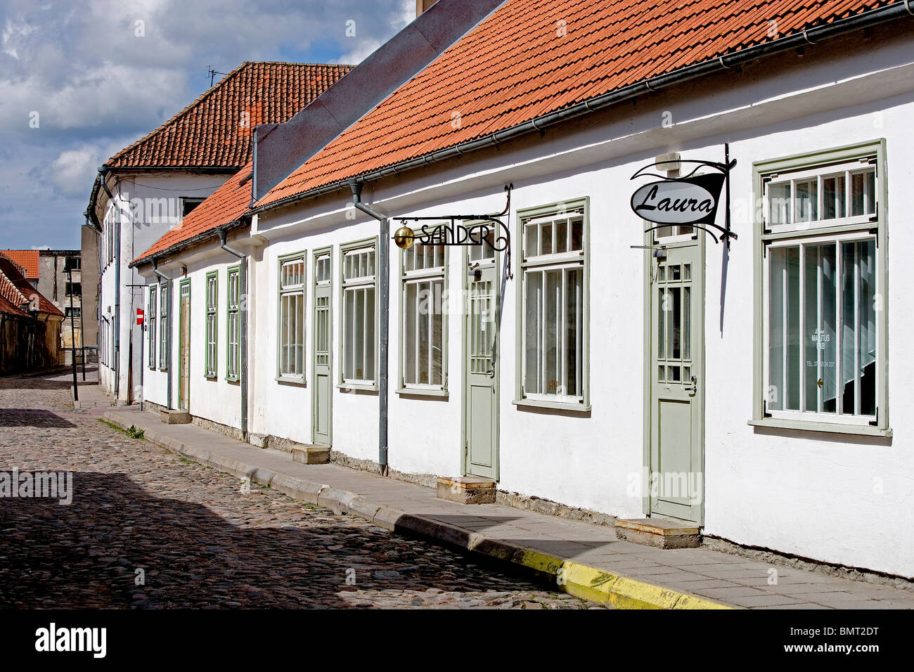 Estonia,Saaremaa Island,Kuressaare,Old Town,typical houses Stock Photo ...