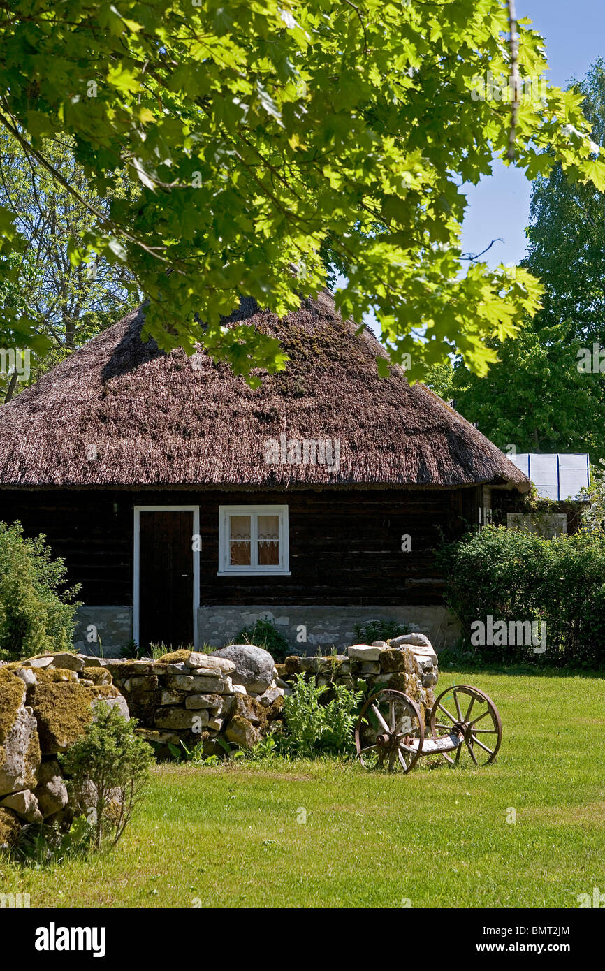 Estonia,Muhu Island,Koguva,Open Air Museum ,traditional houses,wooden ...