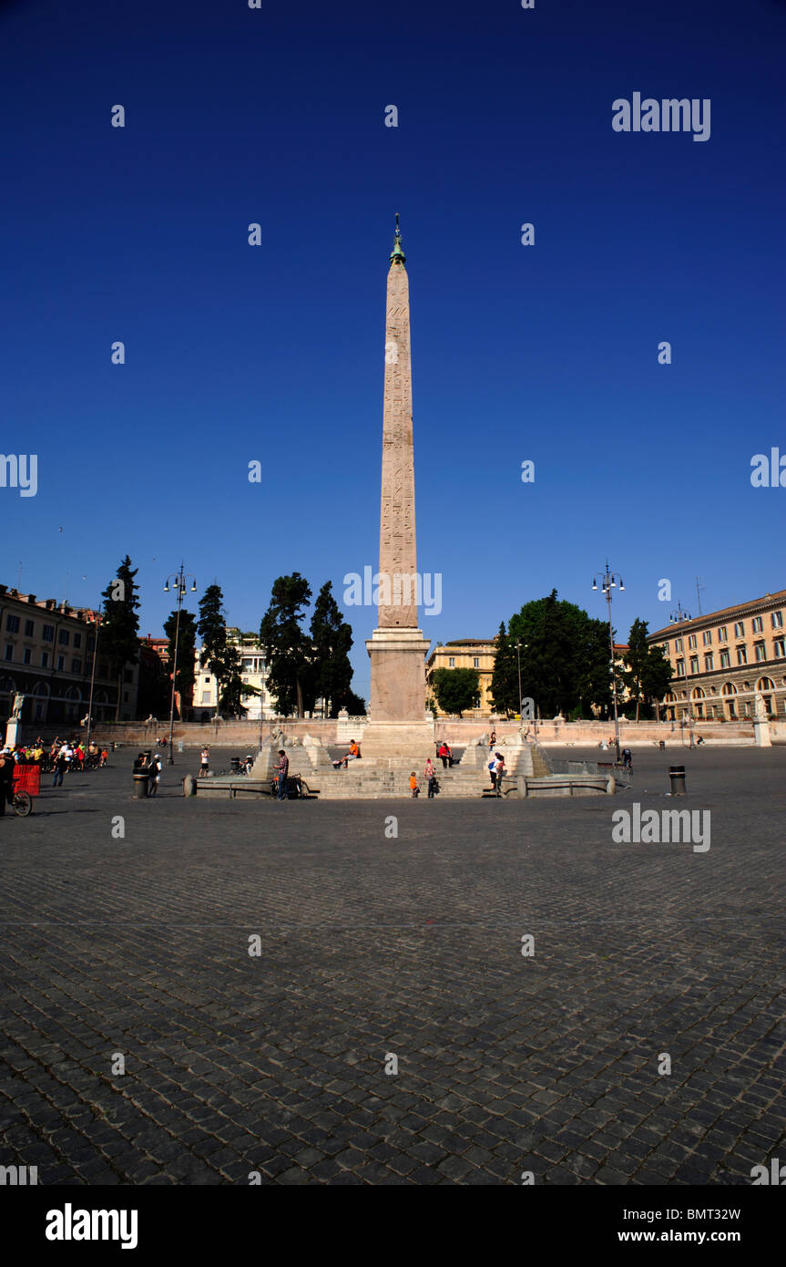 Egyptian obelisk in popolo square of rome hi-res stock photography and ...