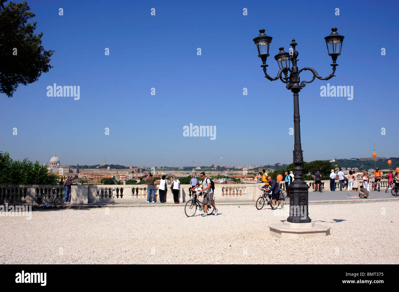 italy, rome, pincio hill, terrace viewpoint Stock Photo - Alamy