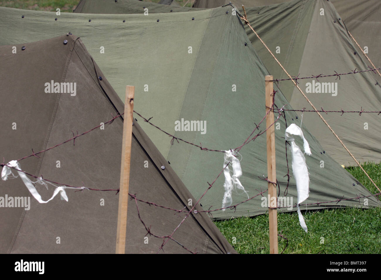 military soldier tents display at an historical reenactment Milwaukee ...