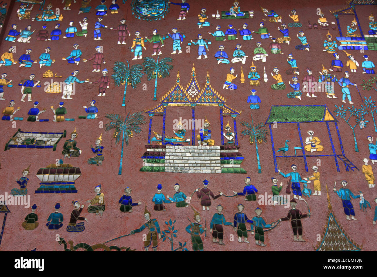 Stone Carving with inset Stones Laos Stock Photo - Alamy