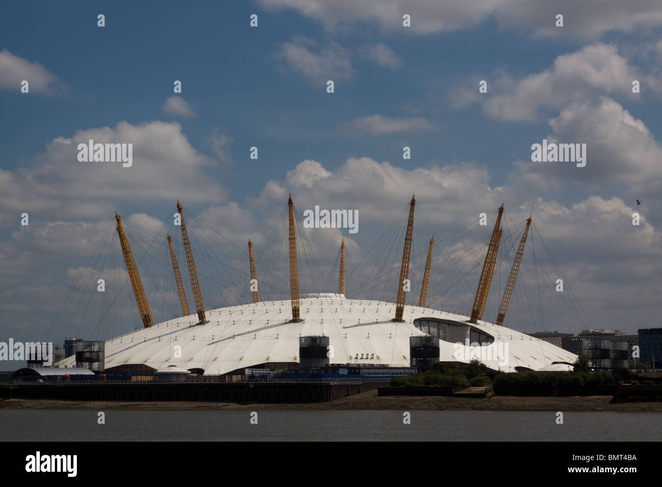 The O2 Arena (Millennium Dome) overlooking the River Thames Stock Photo ...