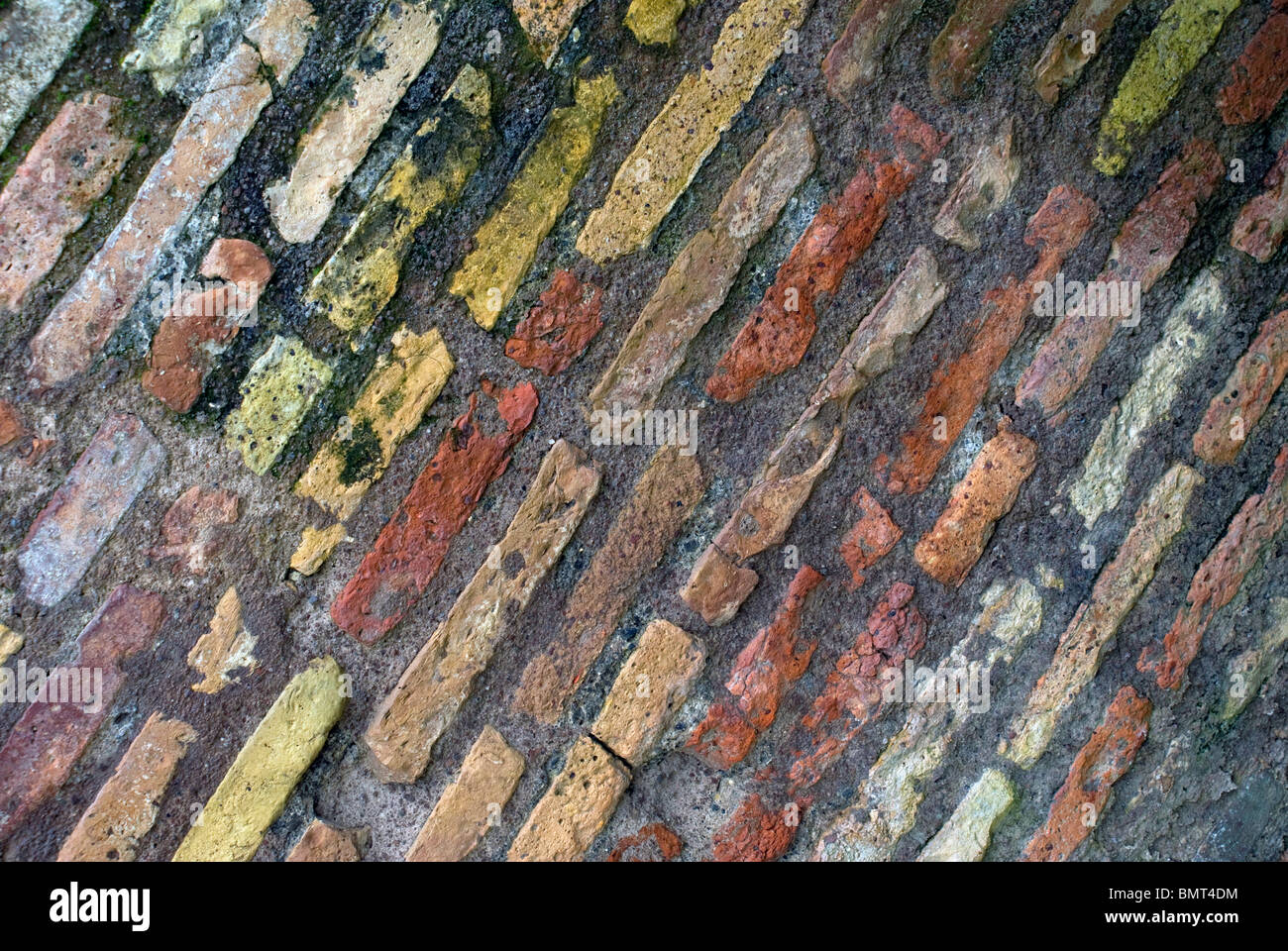 Brick patterns in Roman walls at Ostia Antica, near Rome, Italy Stock ...