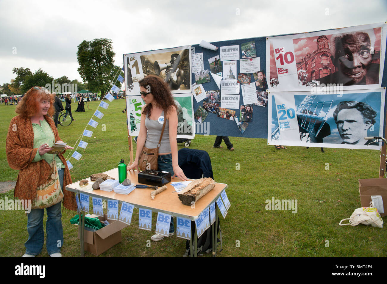 Stall explaining the Brixton pound, a local currency that can be used ...