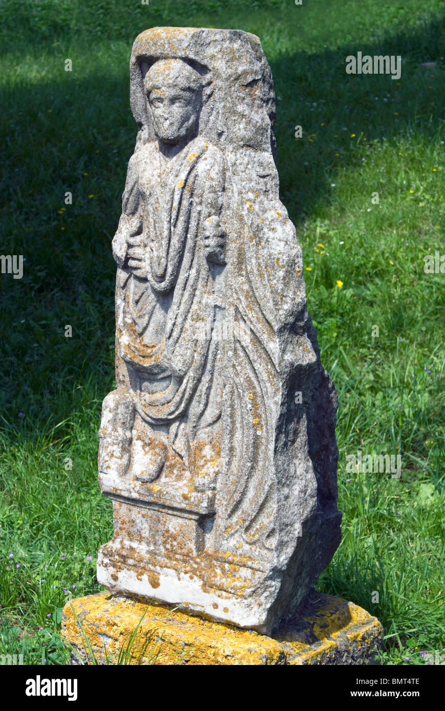 A statue at Ostia Antica, the Mediterranean port for ancient Rome Stock ...
