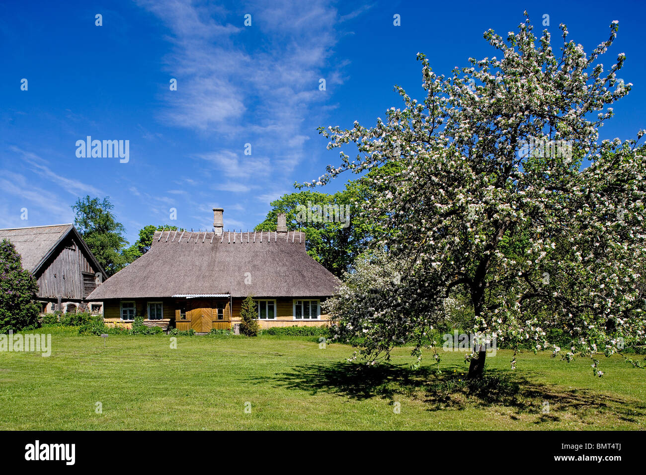 Estonia,Muhu Island,Koguva,Open Air Museum ,traditional houses,wooden ...